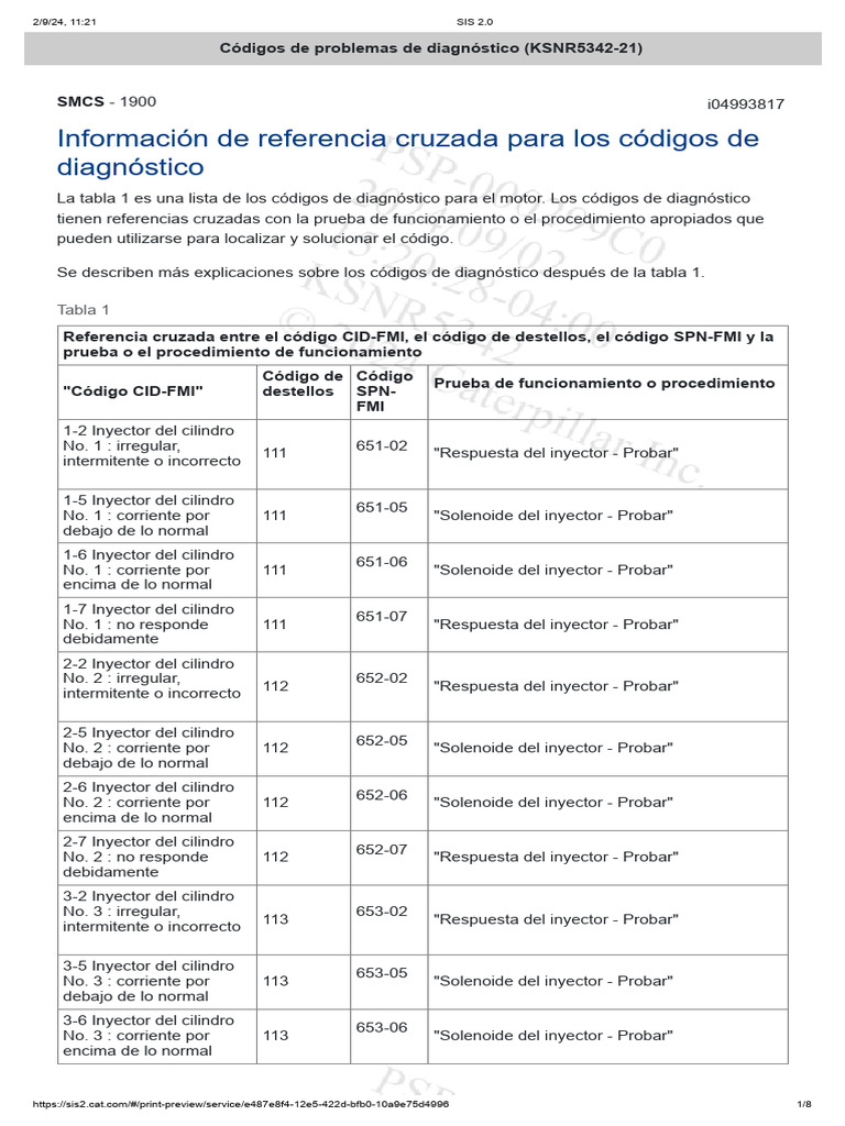 CAT C6.4 Códigos de Problemas de Diagnóstico | PDF | Electrónica | Sensor