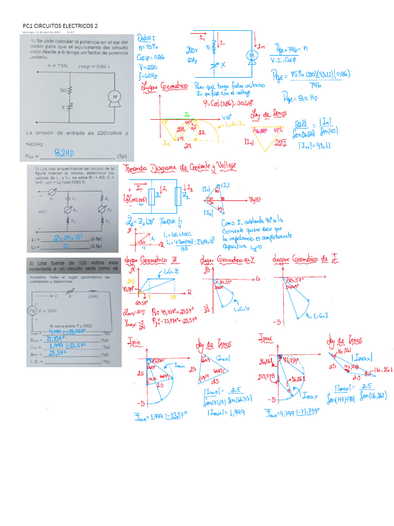 PC1 Circuitos Electricos 2 | PDF