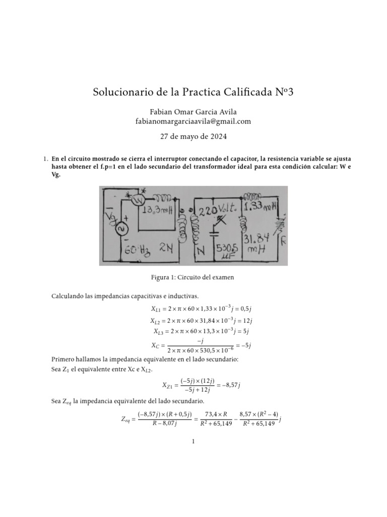 Solucionario de La PC3 | PDF