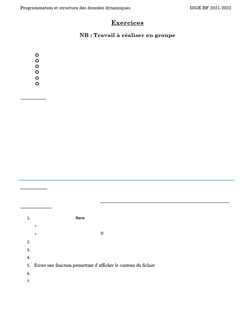 TP3-TP4 Les Structures-Les Fichiers 2021 | PDF