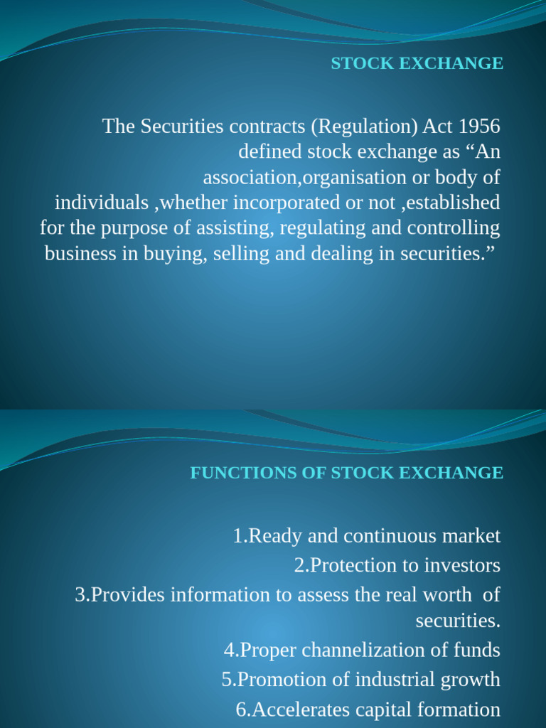 Stock Exchange | PDF
