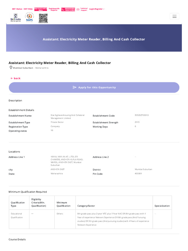 Mumbai Electricity Meter Reader Jobs | PDF | Apprenticeship