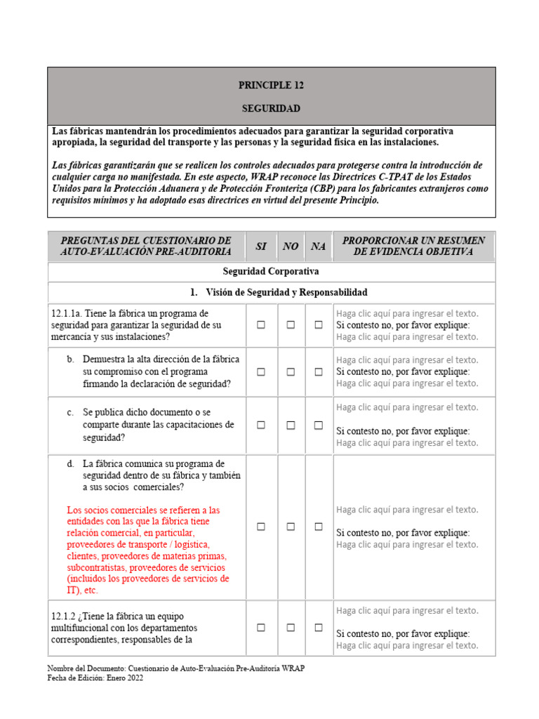 Wrap Principio 12 - Apartados | PDF