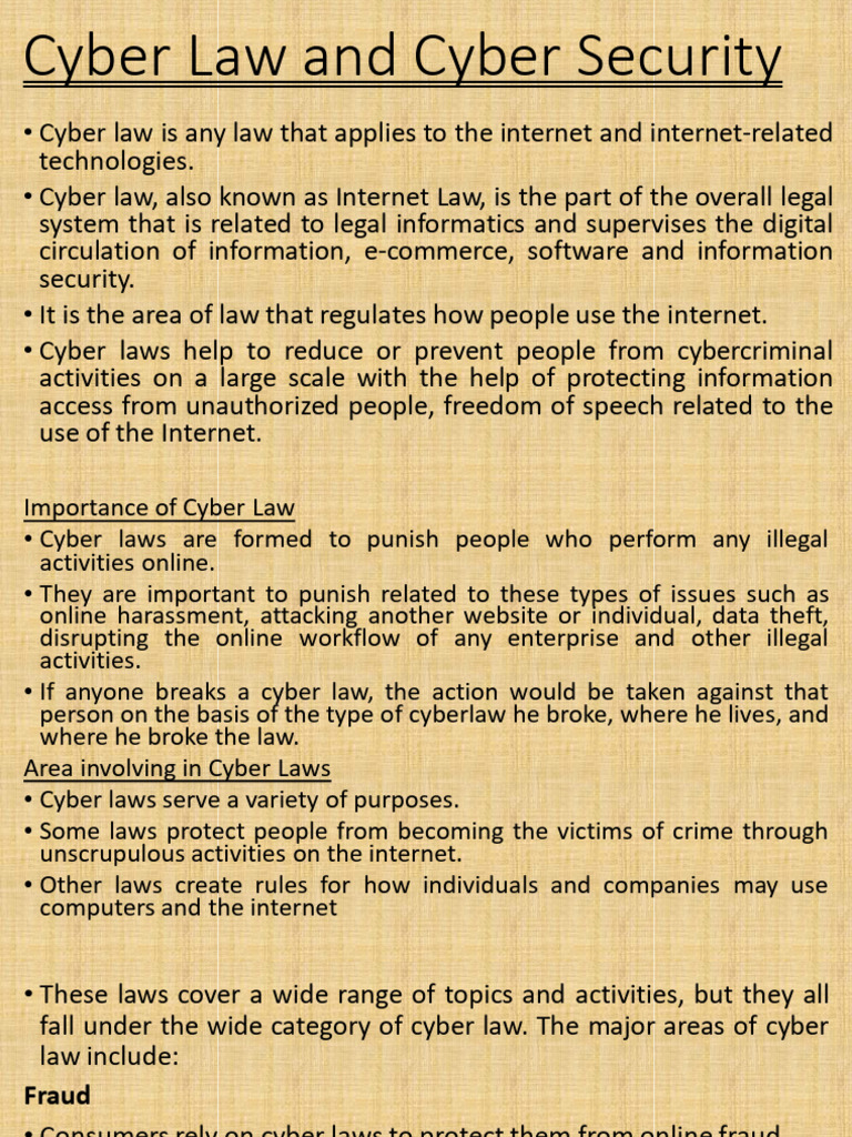 Module - 4 Cyber Law & Cyber Security-1 | PDF