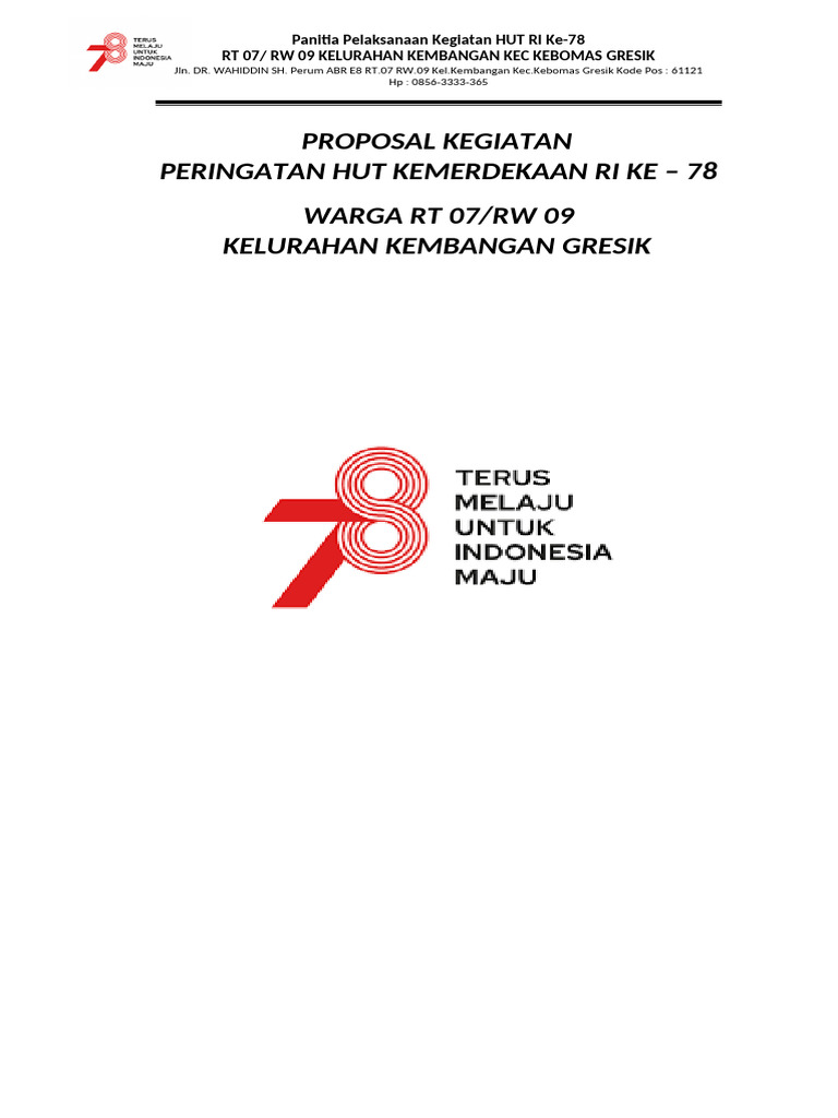 Contoh Proposal-minta-bantuan-17-Agustus-ke-perusahaan (CV) | PDF