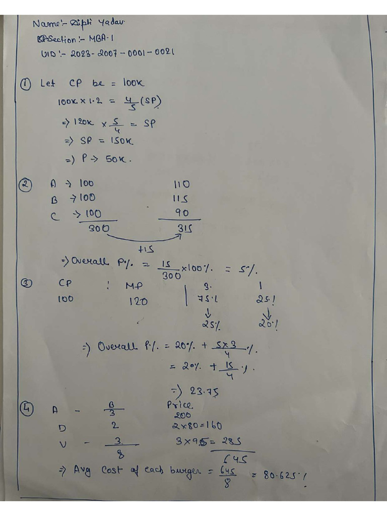 Quants Assignment-2 | PDF