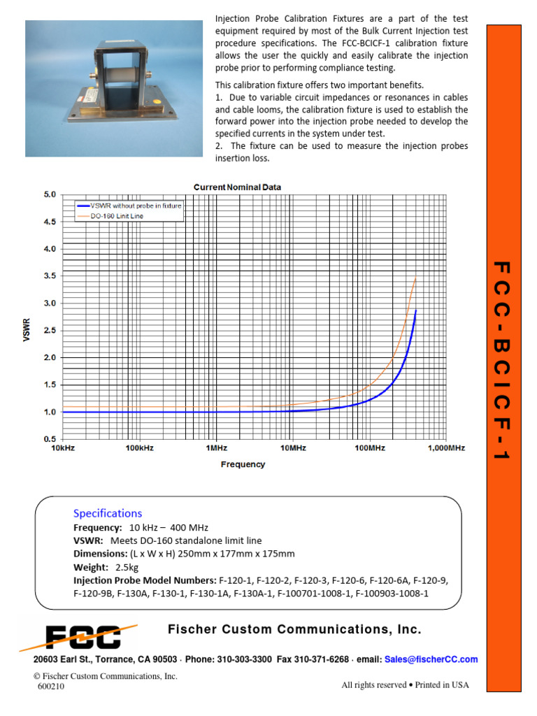 Fischer FCC-BCICF-1 Datasheet | PDF