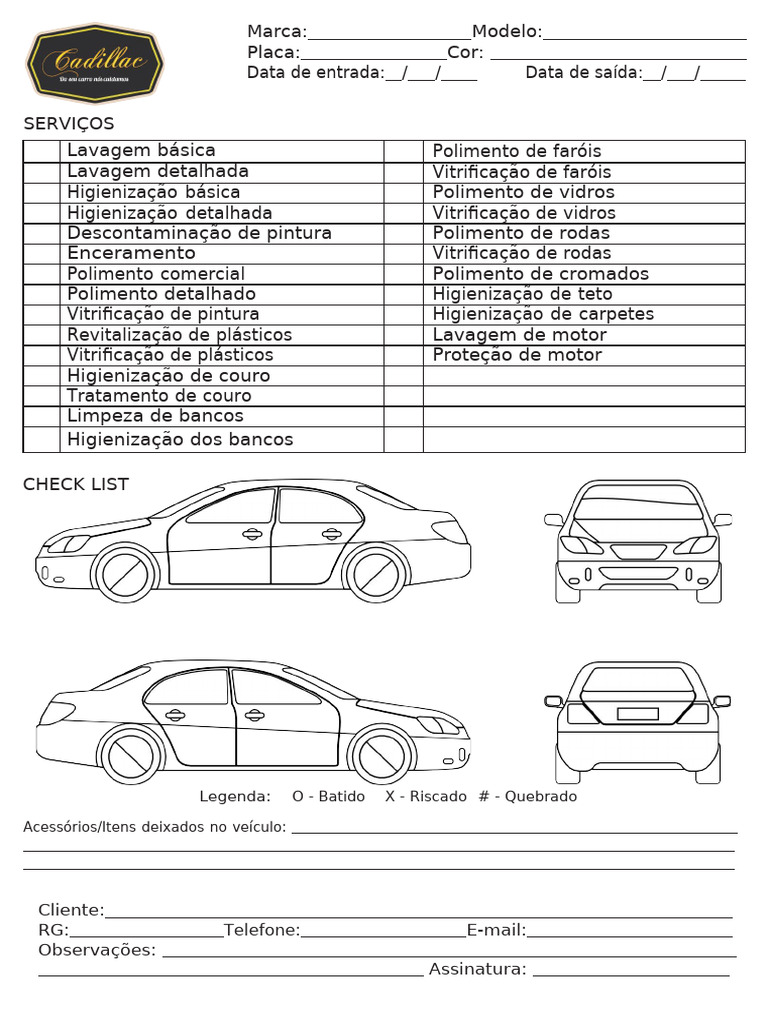 Check List Cadillac | PDF