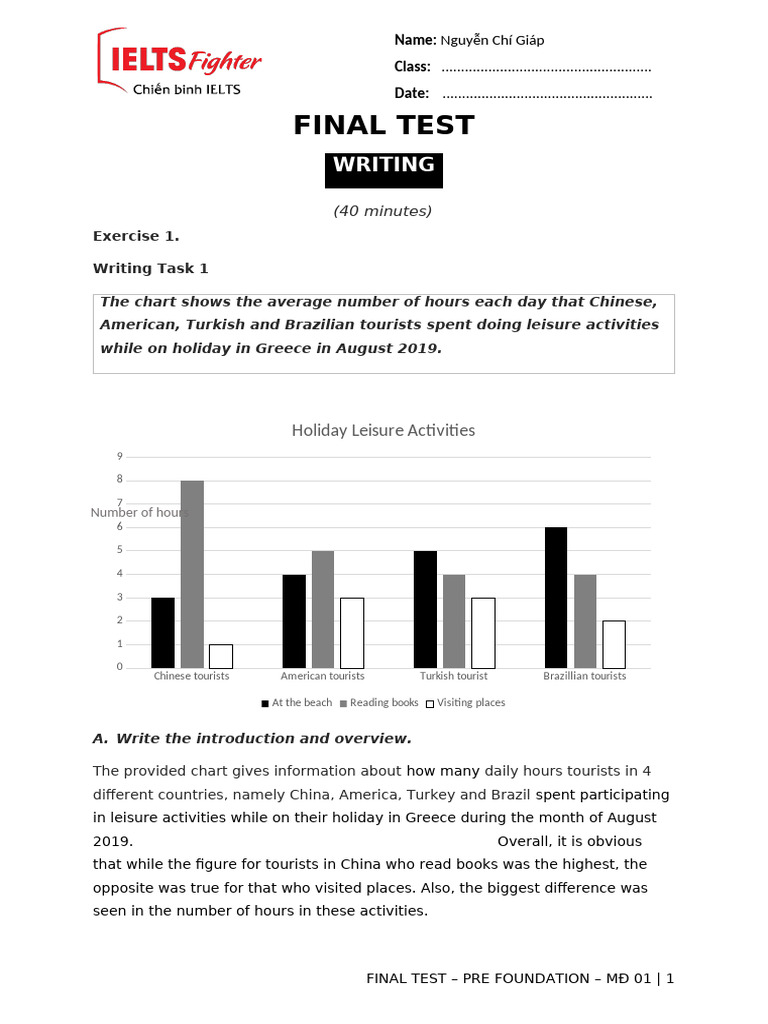 IELTS Final Test: Leisure Activities Data | PDF | United Kingdom ...