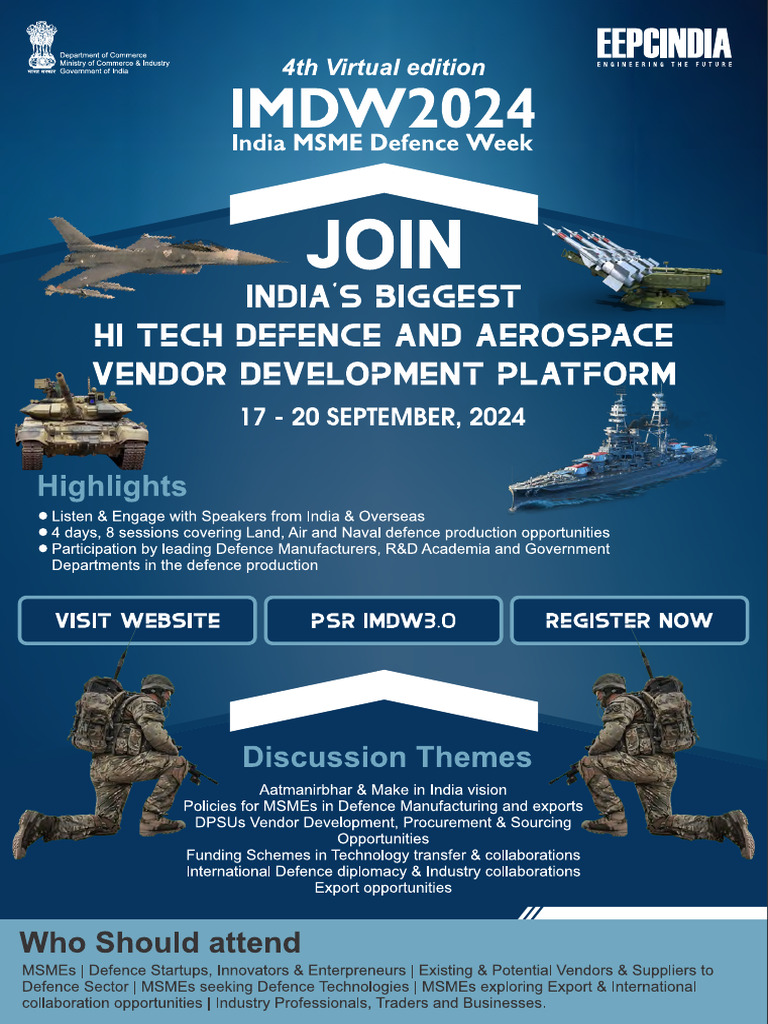 India Msme Defence Week 2024 Brochure | PDF