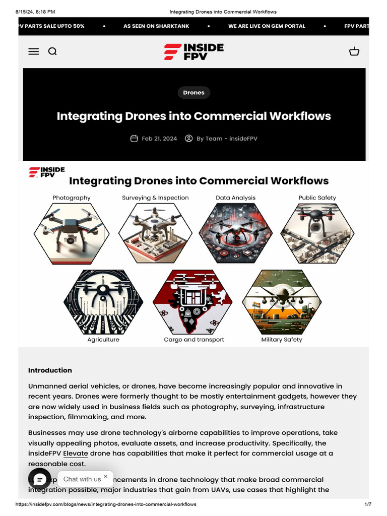 Integrating Drones into Commercial Workflows | PDF