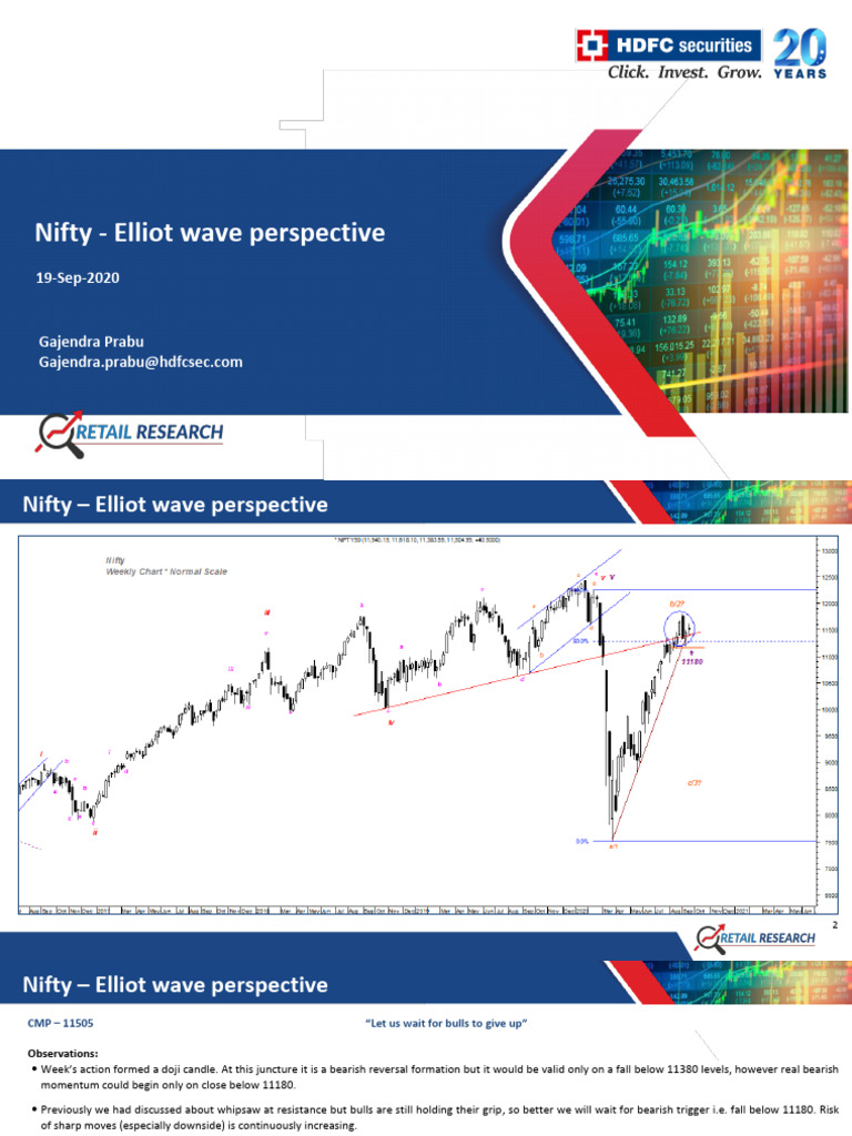 HDFC Sec Research - Nifty - Elliot Wave Perspective - 19092020 | PDF