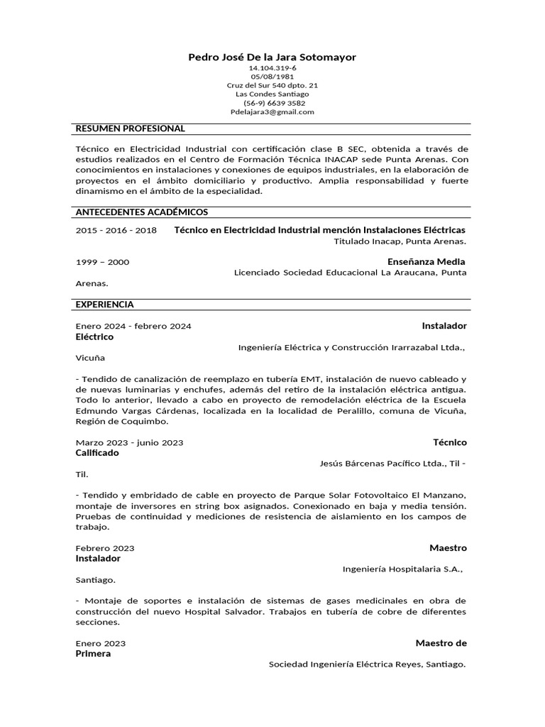 Técnico Electricista Certificado SEC | PDF | Ingenieria Eléctrica | Informática