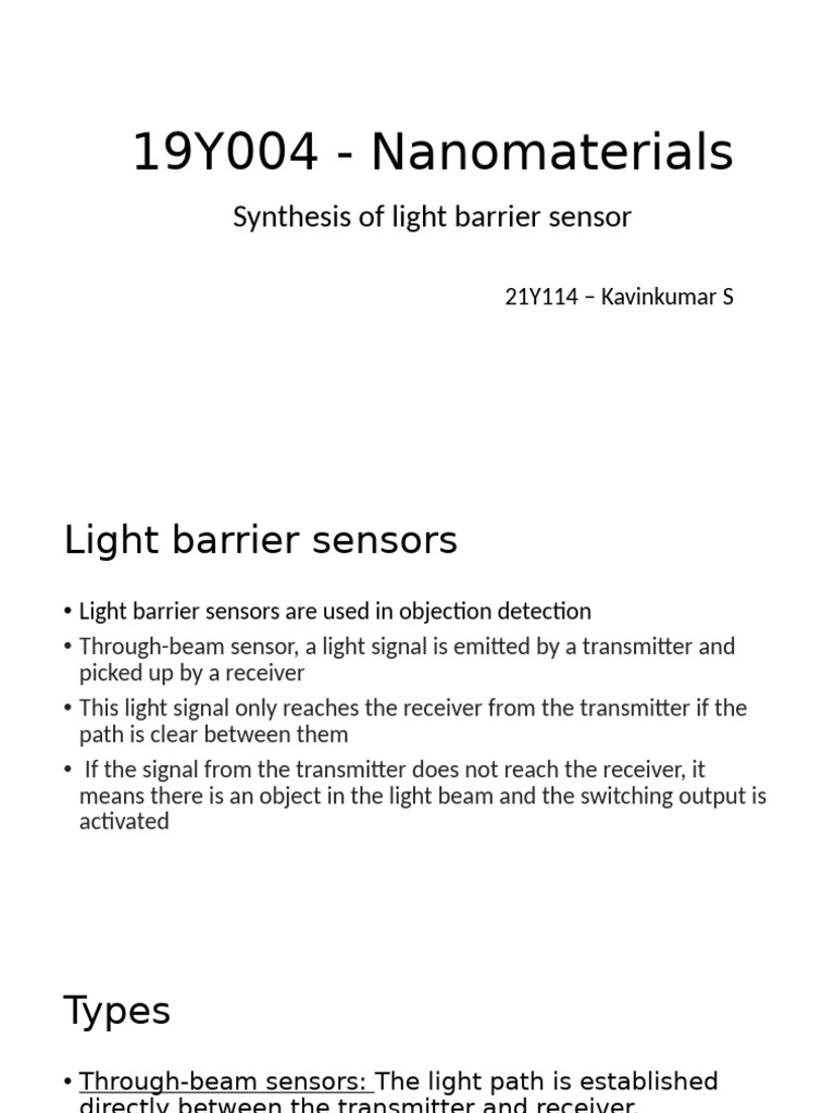 Light Barrier Sensor | PDF