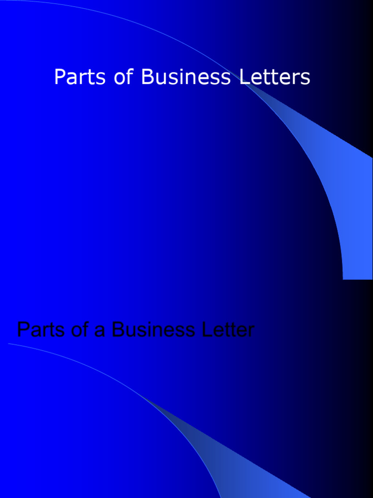 Parts of Business Letters (3) | PDF