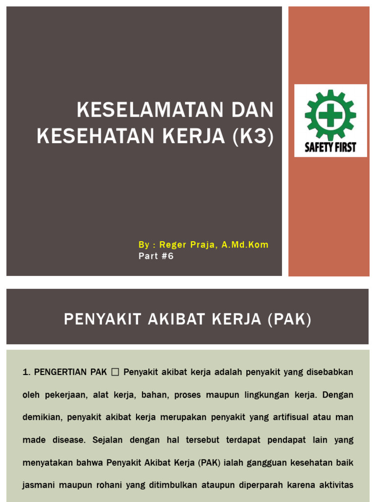 Keselamatan Dan Kesehatan Kerja K3 Part 6 (Sfile | PDF