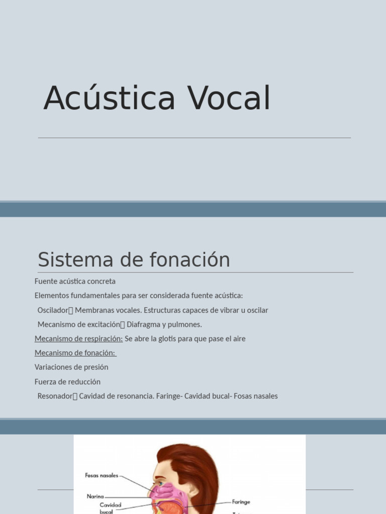 Acústica Vocal | PDF