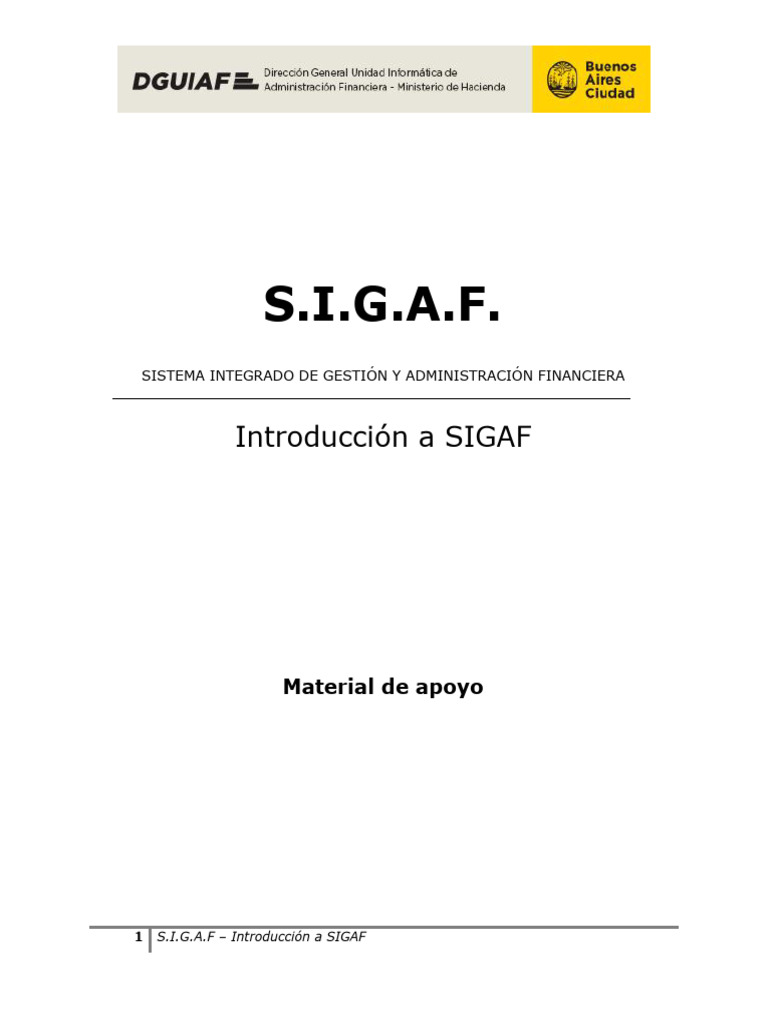 SIGAF - 02 - Aspectos Basicos - Sistema | PDF
