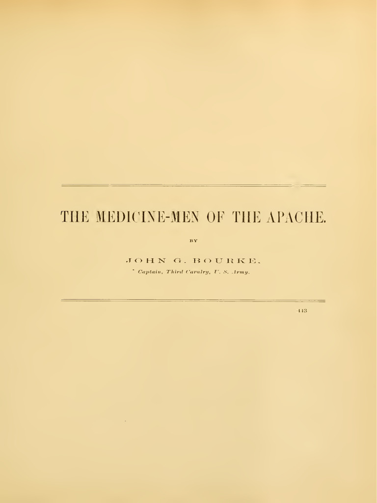 Medicine Men of The Apache | PDF