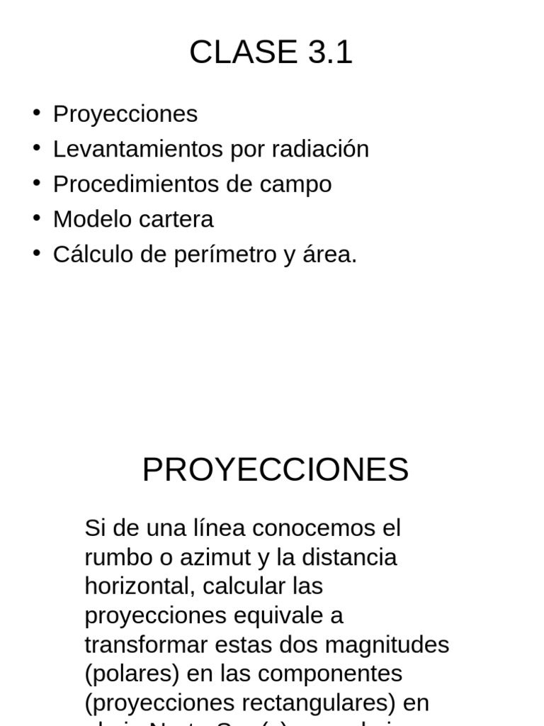 Clase3 1ProyeccionesPR | PDF