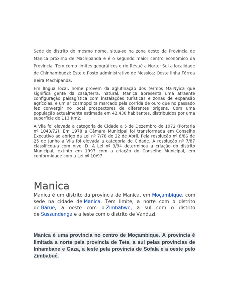 MANICA | PDF