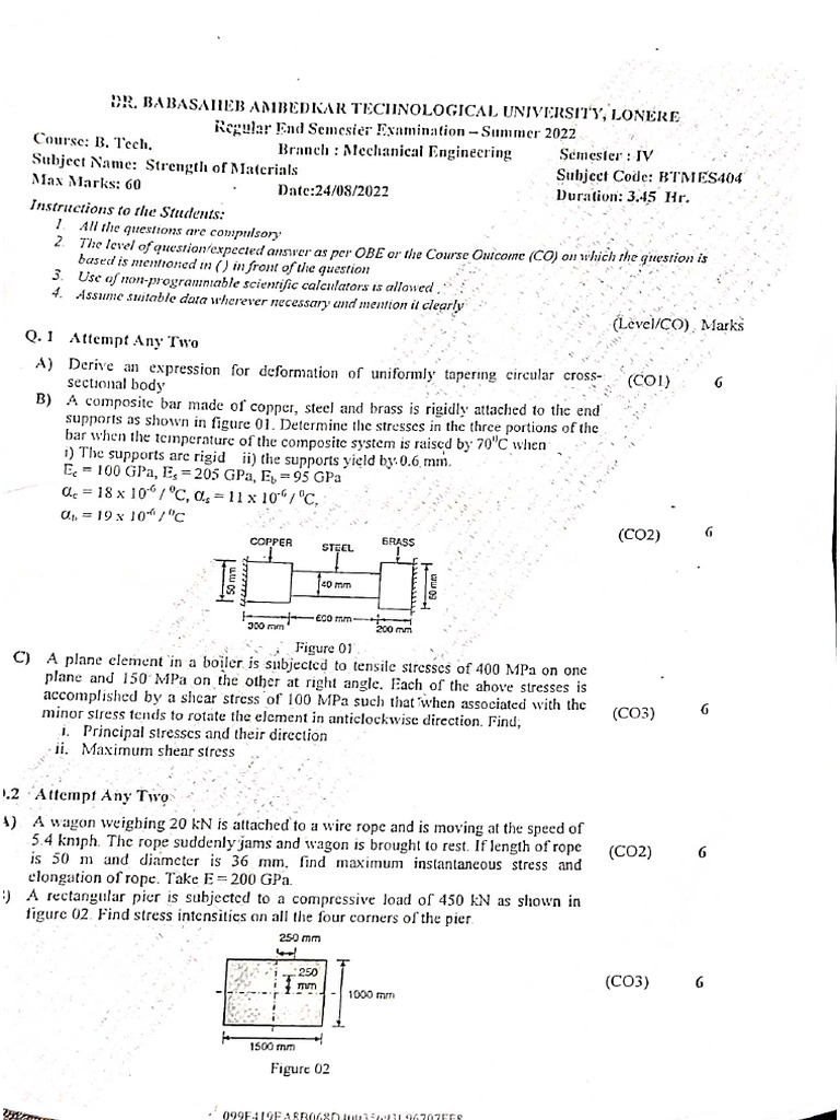 SOM 4th Sem Question Paper of 2022 | PDF