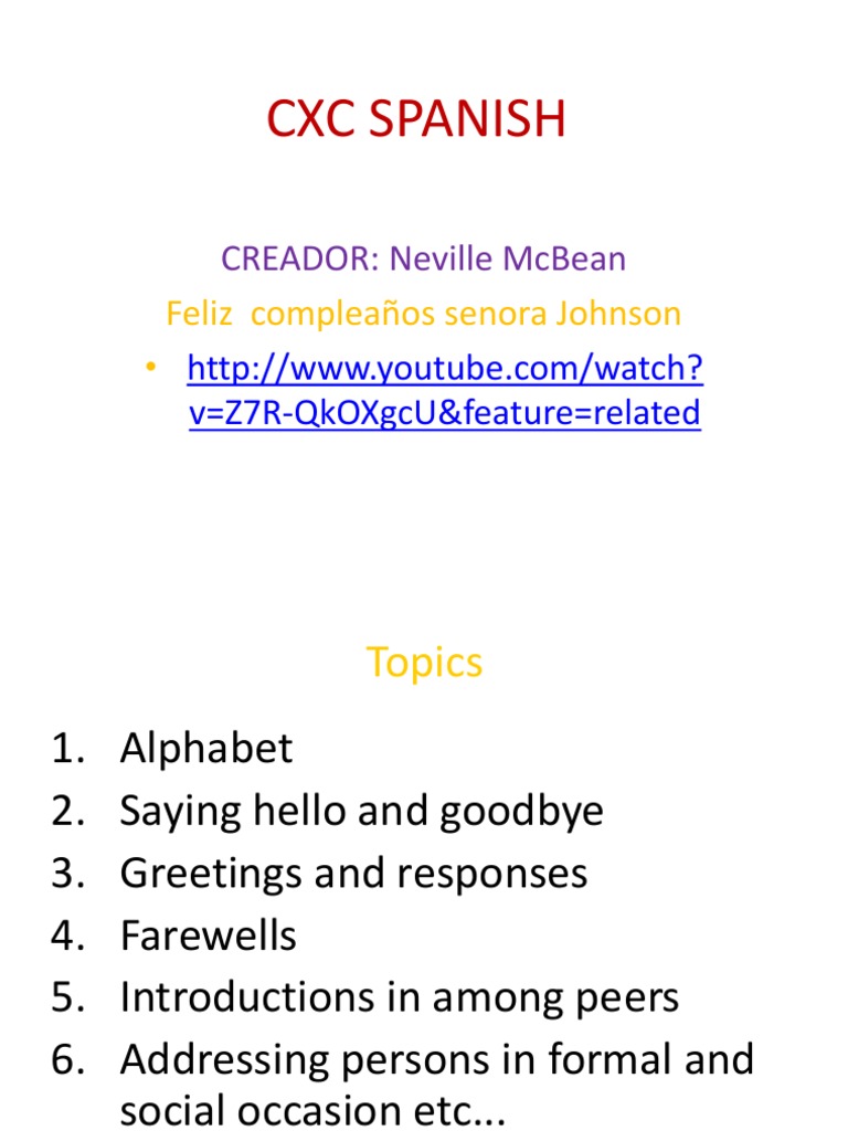 CXC Spanish V | PDF | Grammatical Conjugation | Syntactic Relationships