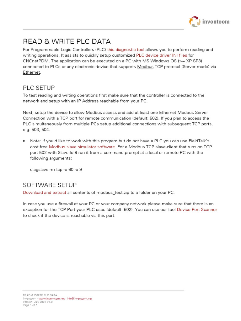 Read_Write_PLC_Data | PDF Read_Write_PLC_Data | PDF
