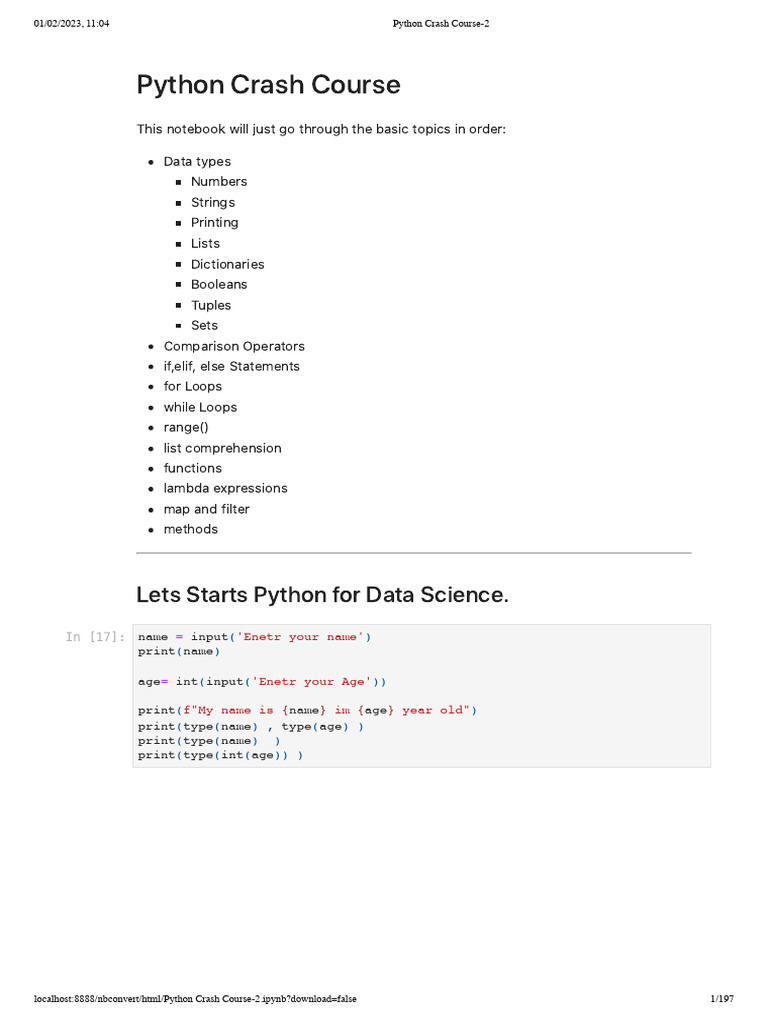 Python Crash Course 2 Pdf