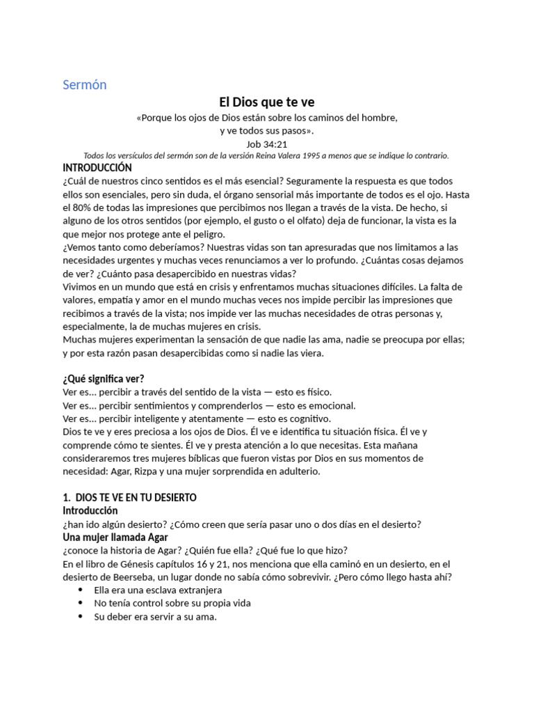 1 - El - Dios - Que - Te - Ve - DEMM - 2024 | PDF