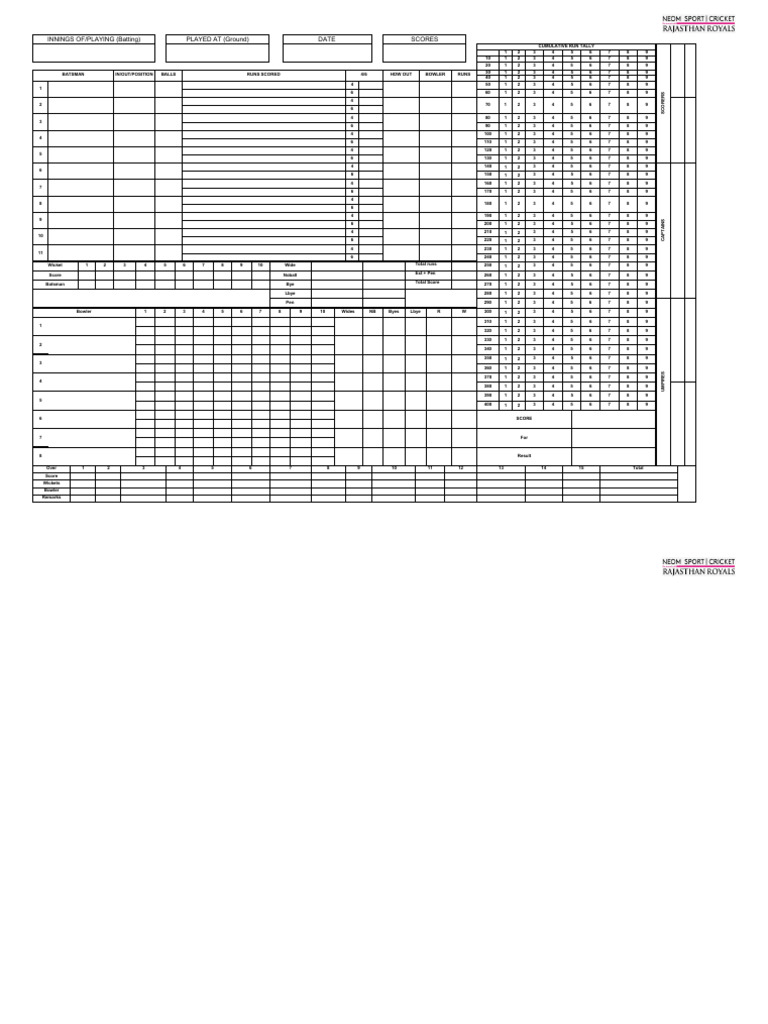 Scoresheet A3 - Final | PDF