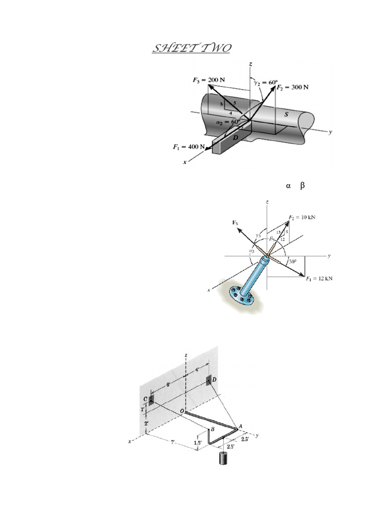 Sheet 2 Vectors 3-D | PDF