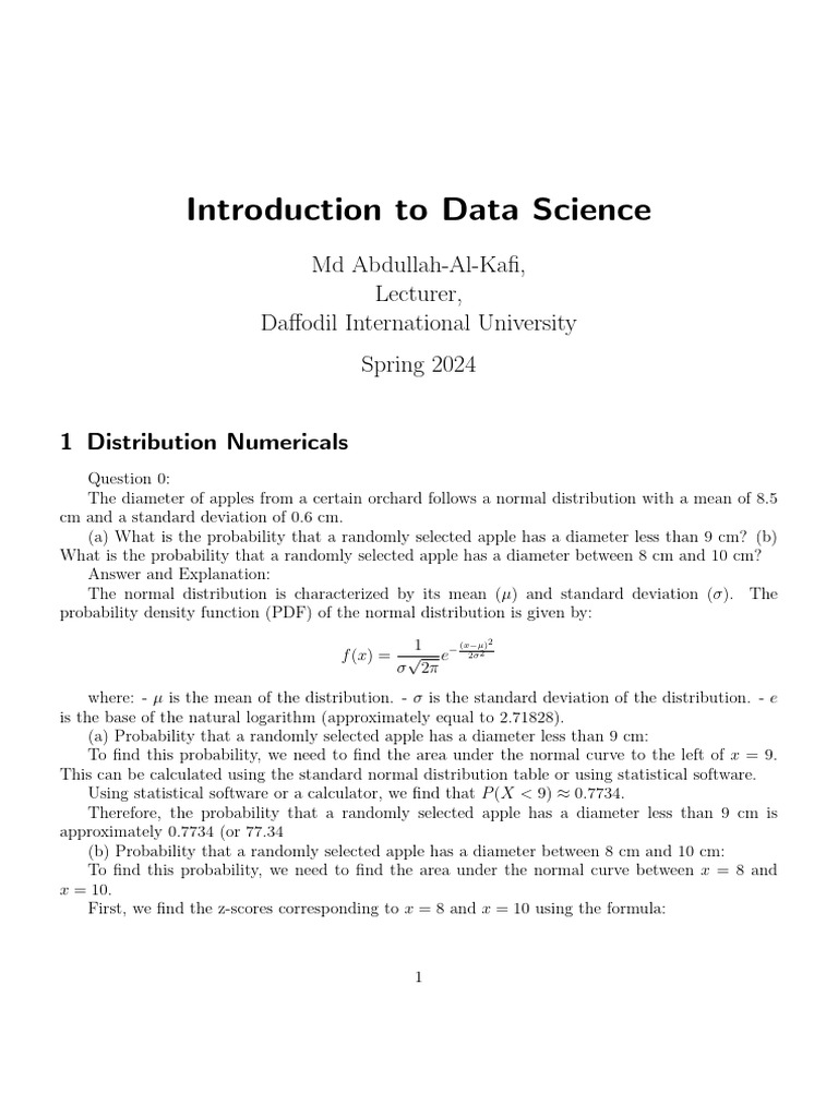 Distribution Numericals | PDF