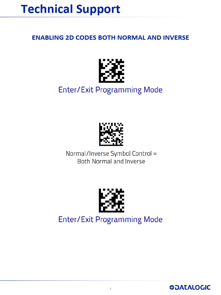 ENABLING 2D CODES BOTH NORMAL and INVERSE | PDF