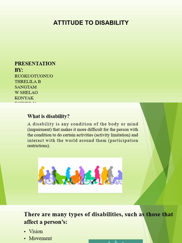 (ATTITUDE TO DISABILITY) | PDF