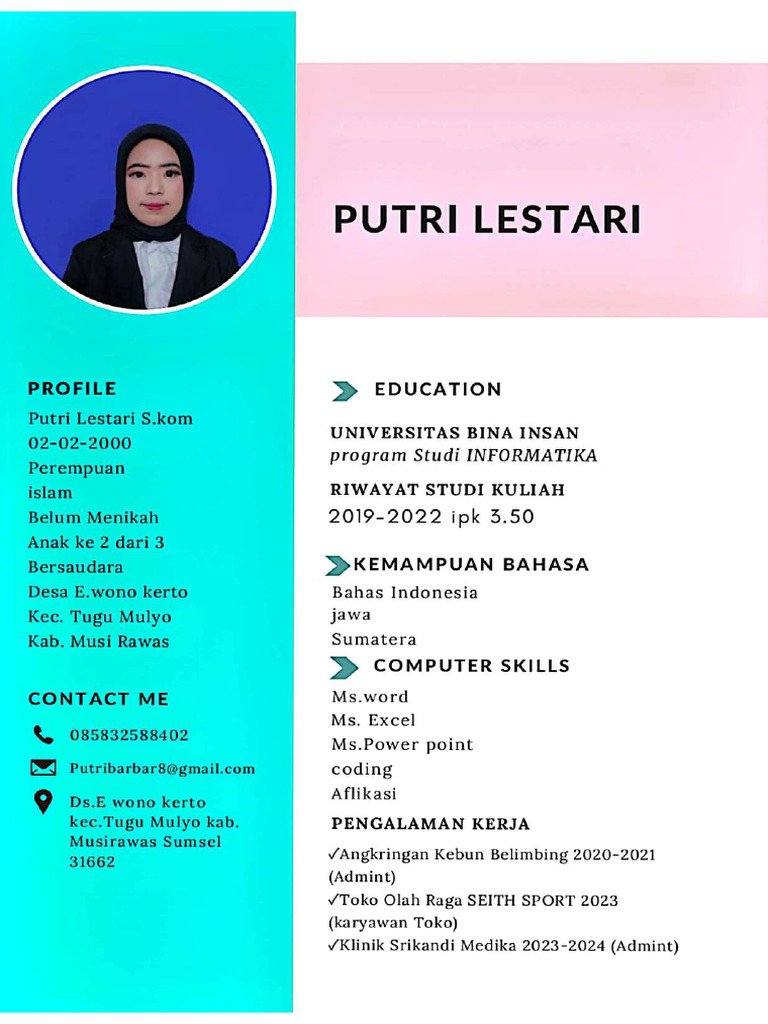 Putri Lestari - 1 | PDF