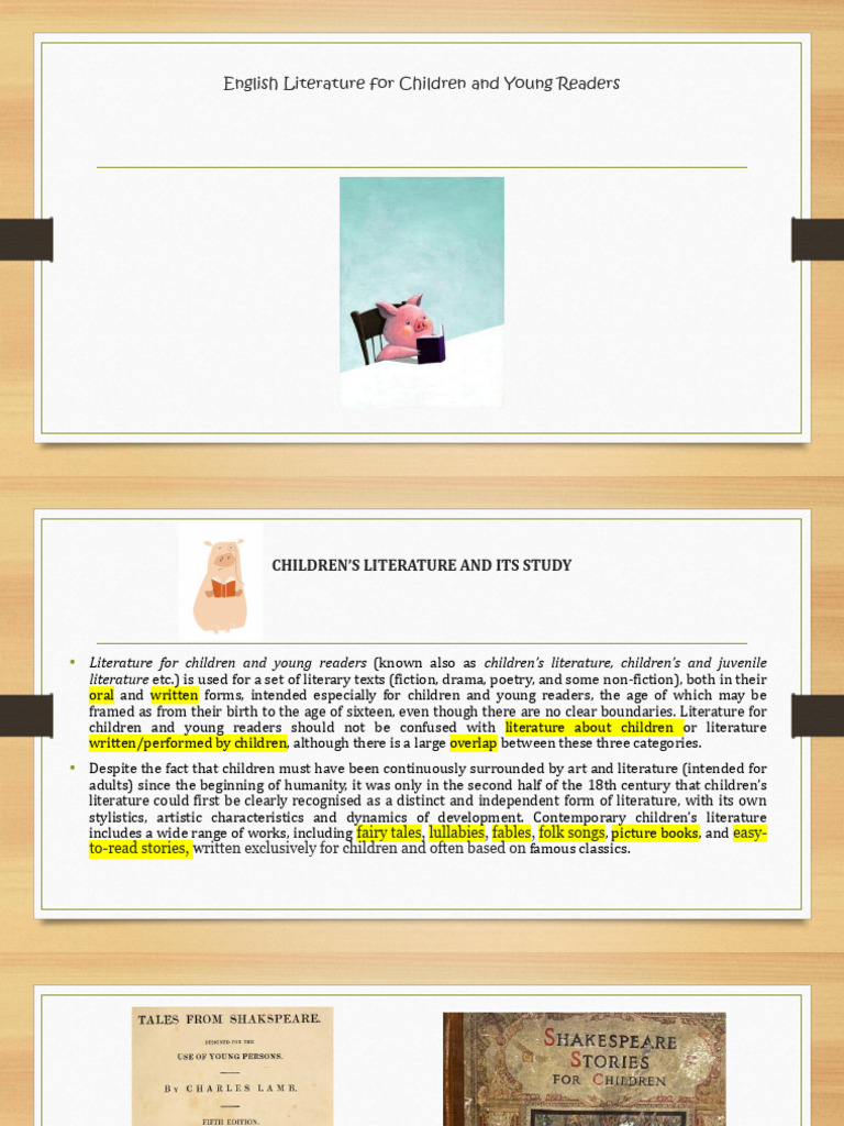 English Literature For Children and Young Adults | PDF