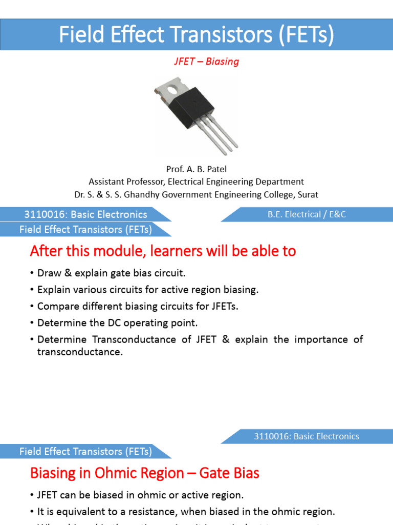 FETs-JFET Biasing | PDF