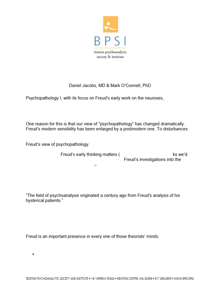 Psychopathology-I Linked | PDF