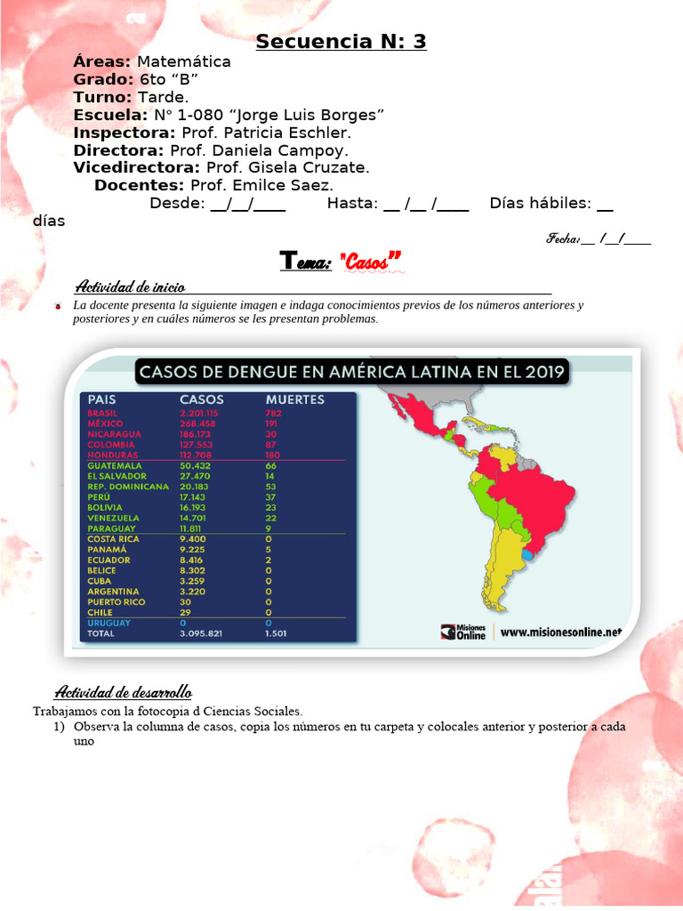 Sec 2 Matemática - 6to - 2024 | PDF | Aritmética | Matemáticas