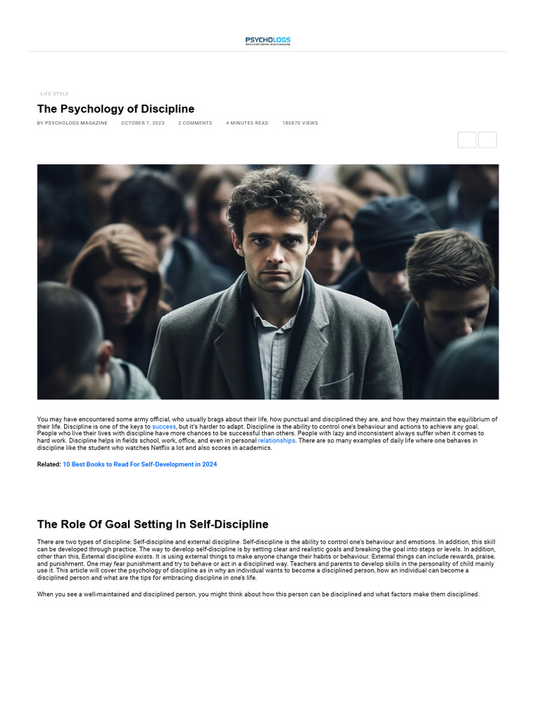 Understanding Self-Discipline Psychology | PDF | Disciplines | Motivational
