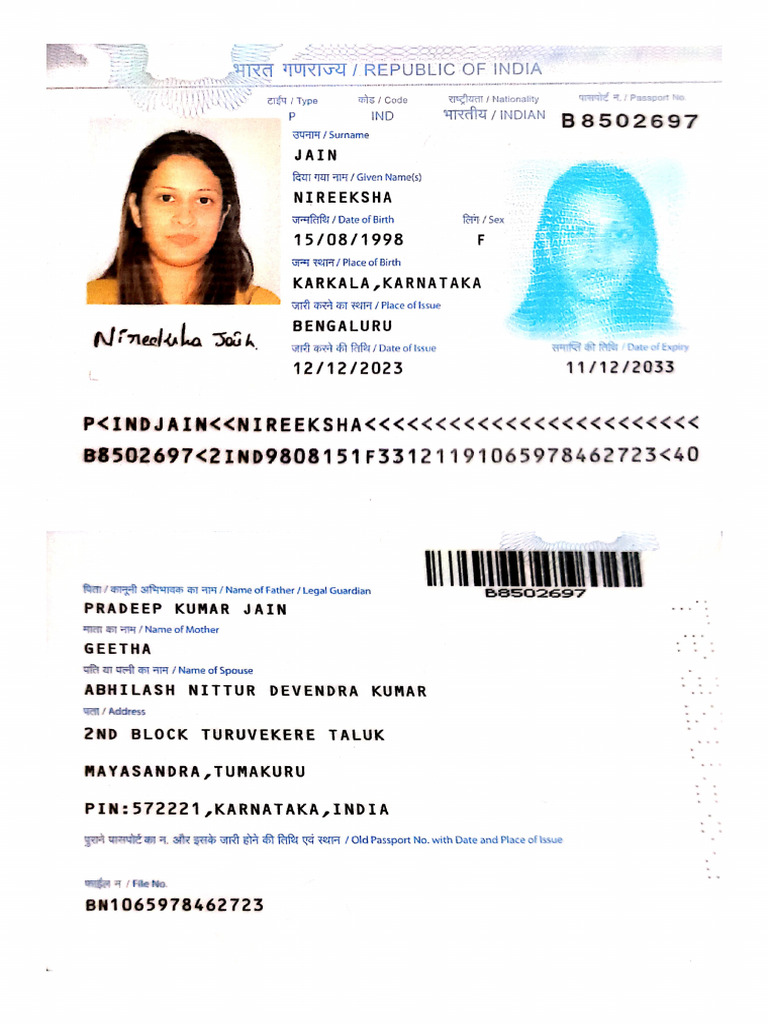 Nireeksha Passport | PDF