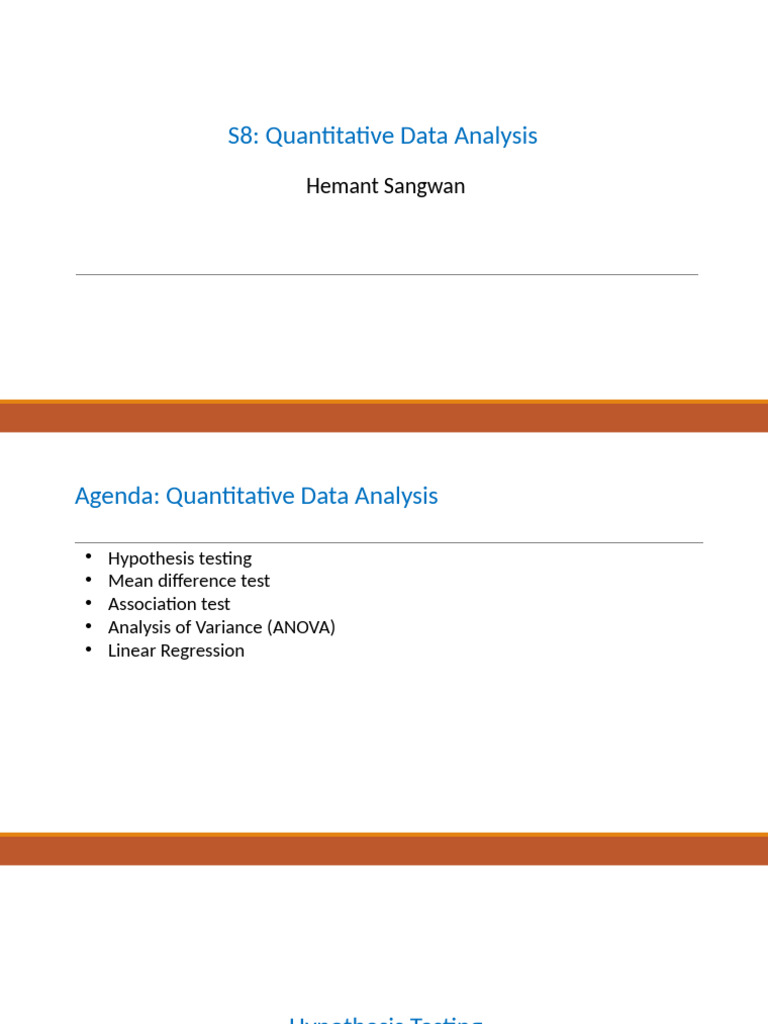 S8 Quantitative+Data+Analysis | PDF