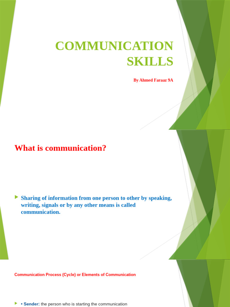 Communication Skills | PDF