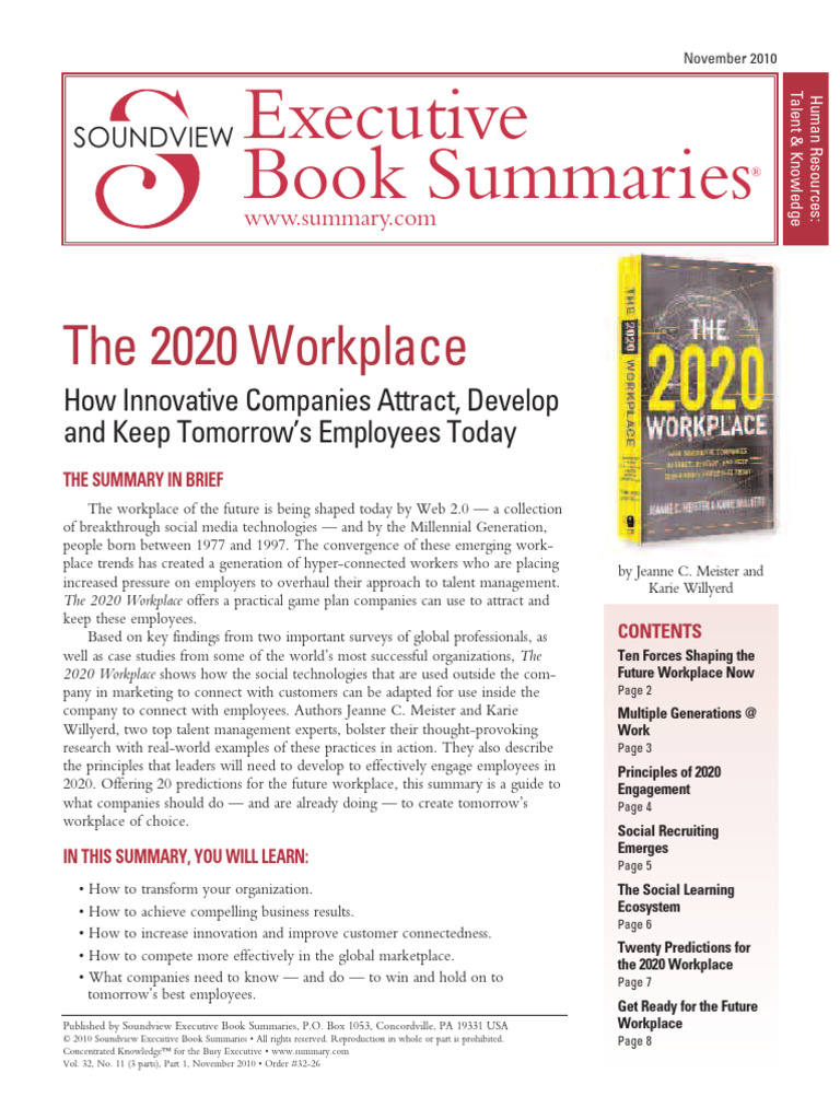 06a - The 2020 Workplace Summary - Soundview | PDF