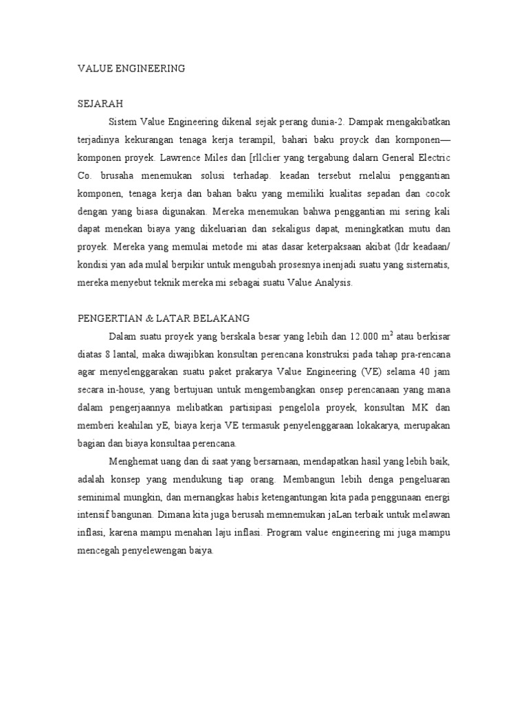 Value Engineering | PDF