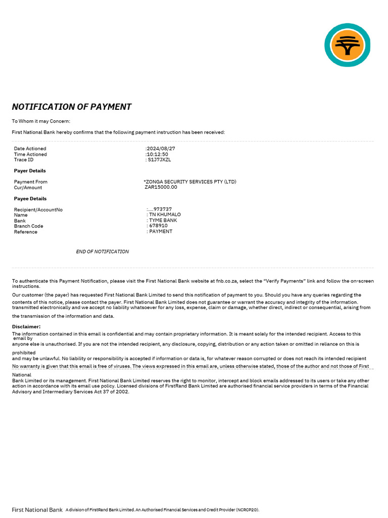 Payment Notification Pdf. - 20240827 - 101331 - 0000 (2) (Original) | PDF | Payments