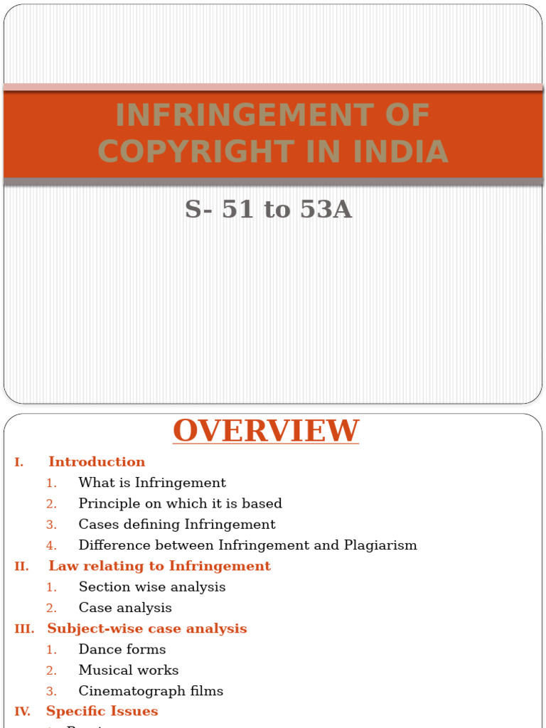 Infringement of Copyright | PDF