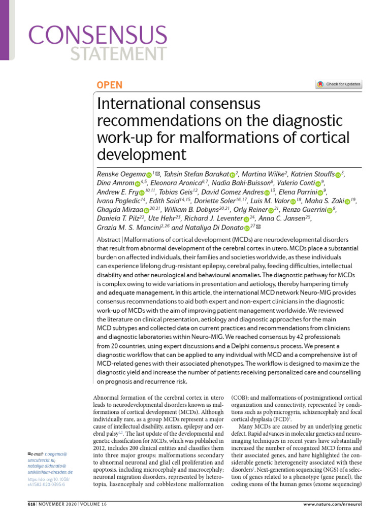 Consensus: Statement | PDF