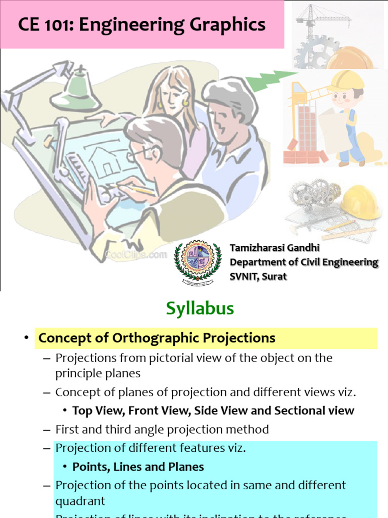 CE101_ED_Lecture 4 Proj of Points and Lines | PDF
